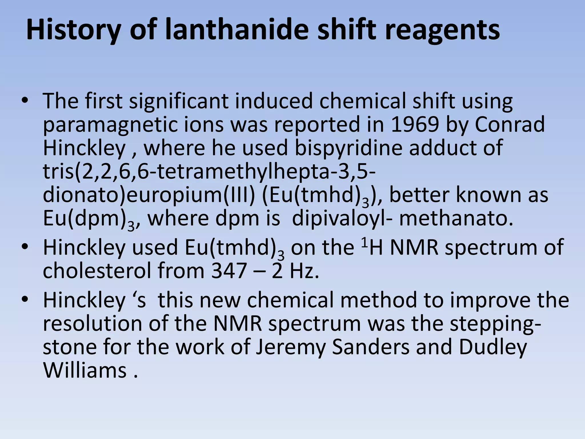 NMR Shift reagents | PPTX