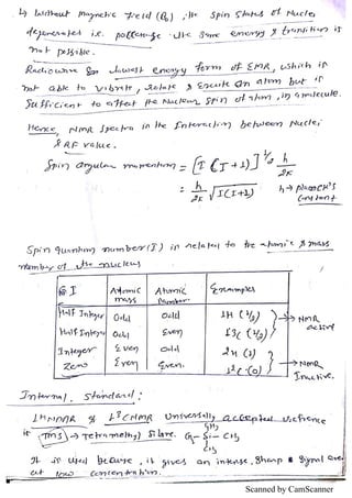 NMR spectroscopy | PDF