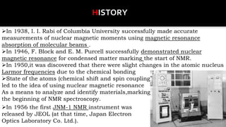 Nmr spectroscopy | PDF