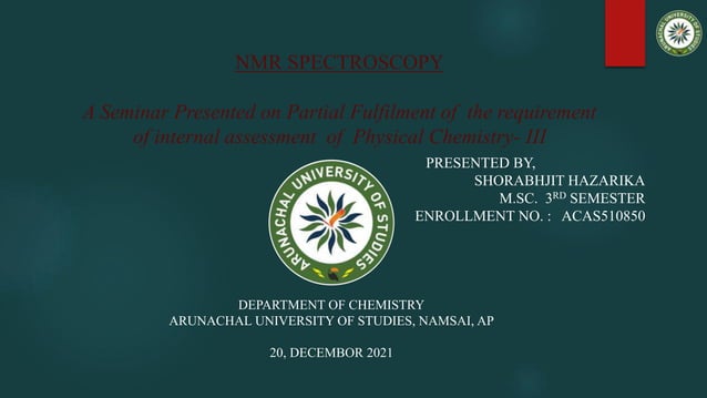 Nmr Spectroscopy Pptx