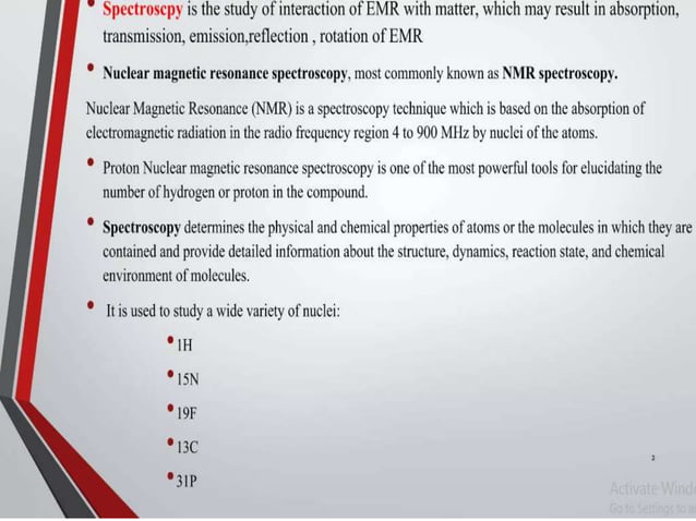 Nmr Spectroscopy Pptx