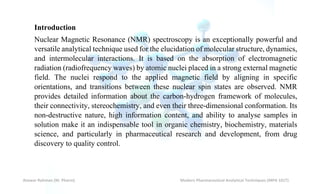 NMR Spectroscopy in pharmaceutical analysis | PDF