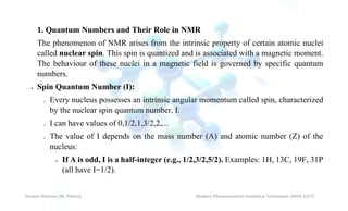 NMR Spectroscopy in pharmaceutical analysis | PDF