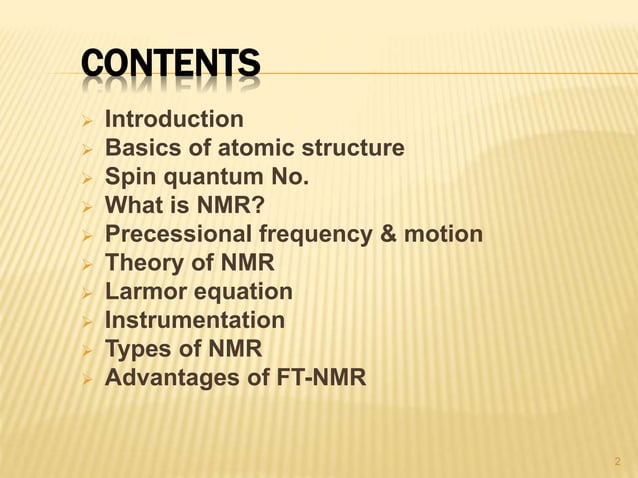 Principle and working of Nmr spectroscopy | PPT