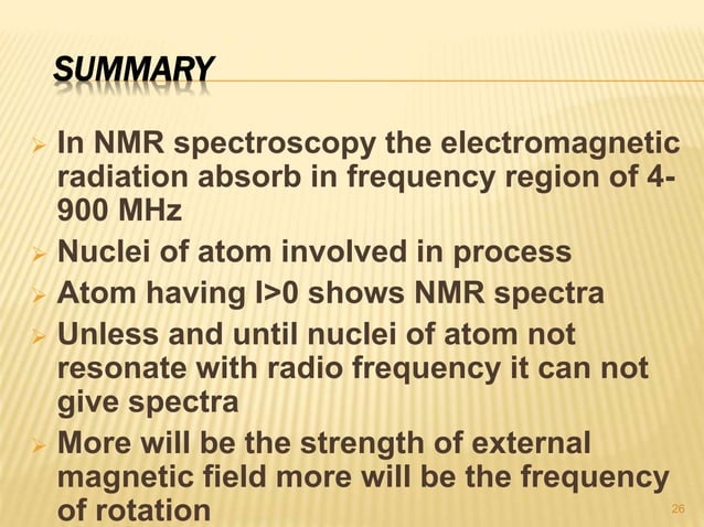 Principle and working of Nmr spectroscopy | PPTX
