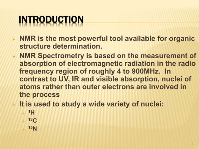 Principle and working of Nmr spectroscopy | PPTX