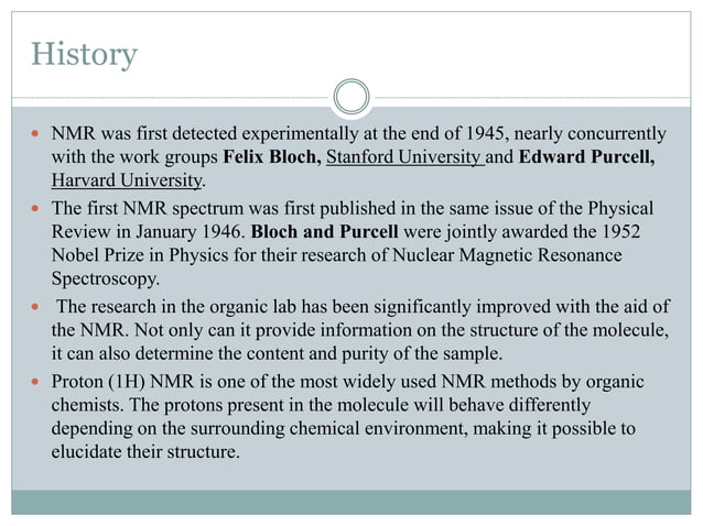 Nmr Spectroscopy Ppt Pptx Chemistry Science