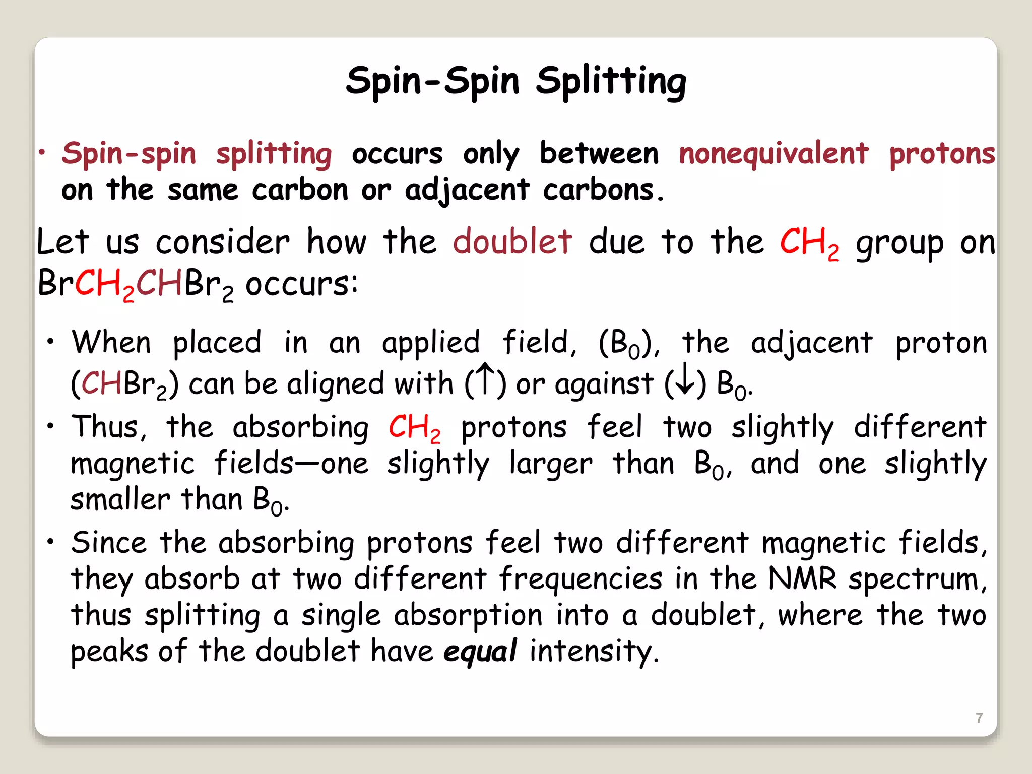 Nmr spin spin coupling | PPTX