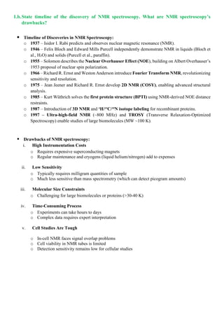 NMR tutorial the overview of Nuclear Magnetic Resources | PDF