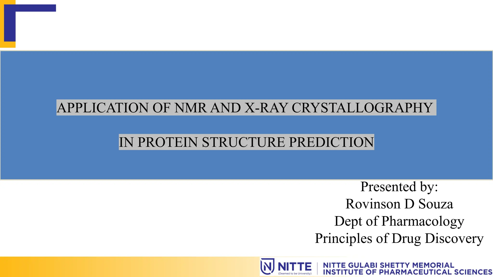 NMR & Xray Crystal pharmaceutical chemisrty.pptx