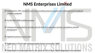 NMS enterprises documentation presentation | PPT