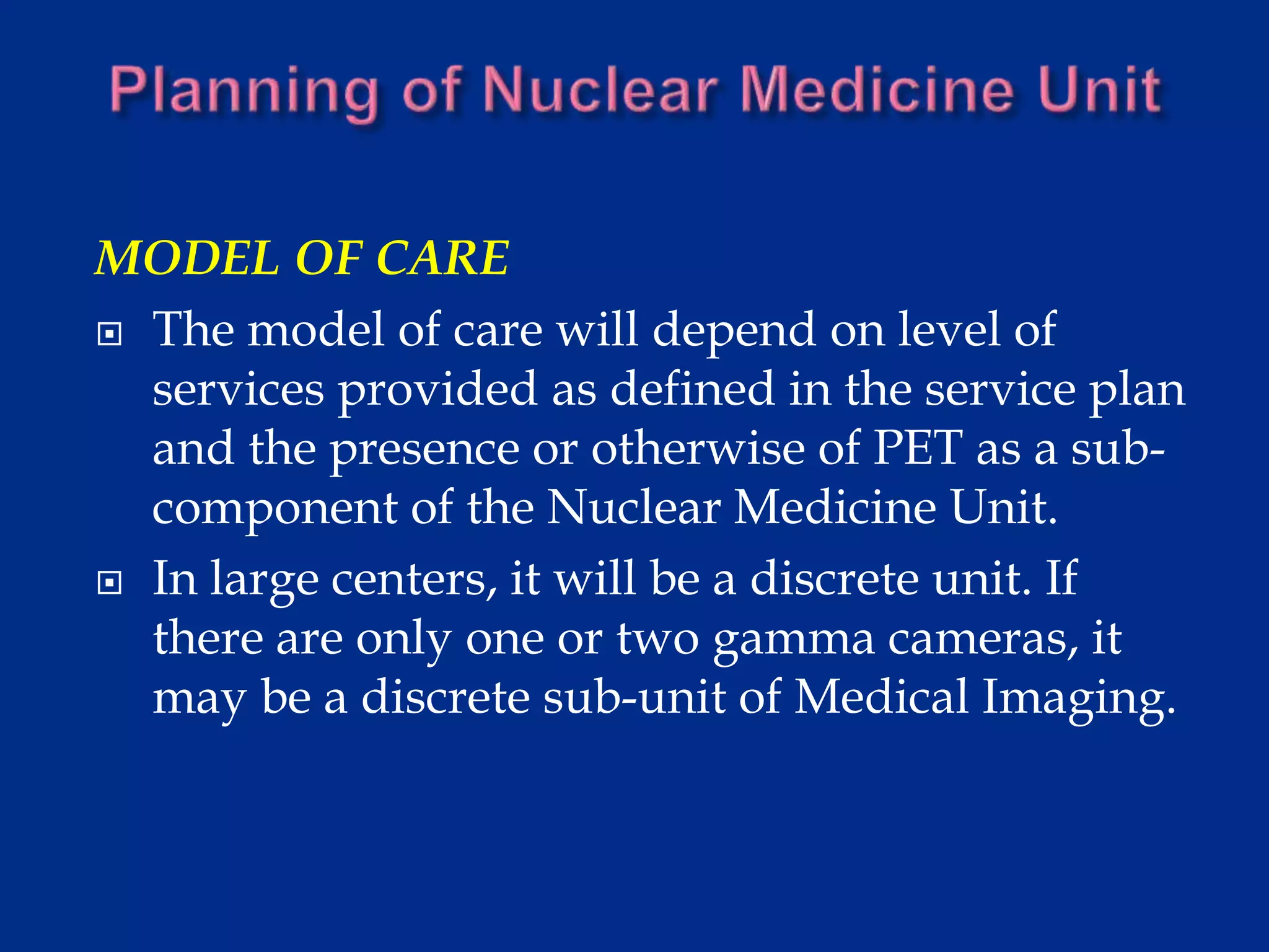 Planning of Nuclear Medicine Facility | PPTX