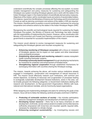 National Mission for Sustaining the Himalayan Ecosystem, June 2010 | PDF