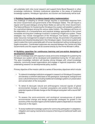 National Mission for Sustaining the Himalayan Ecosystem, June 2010 | PDF