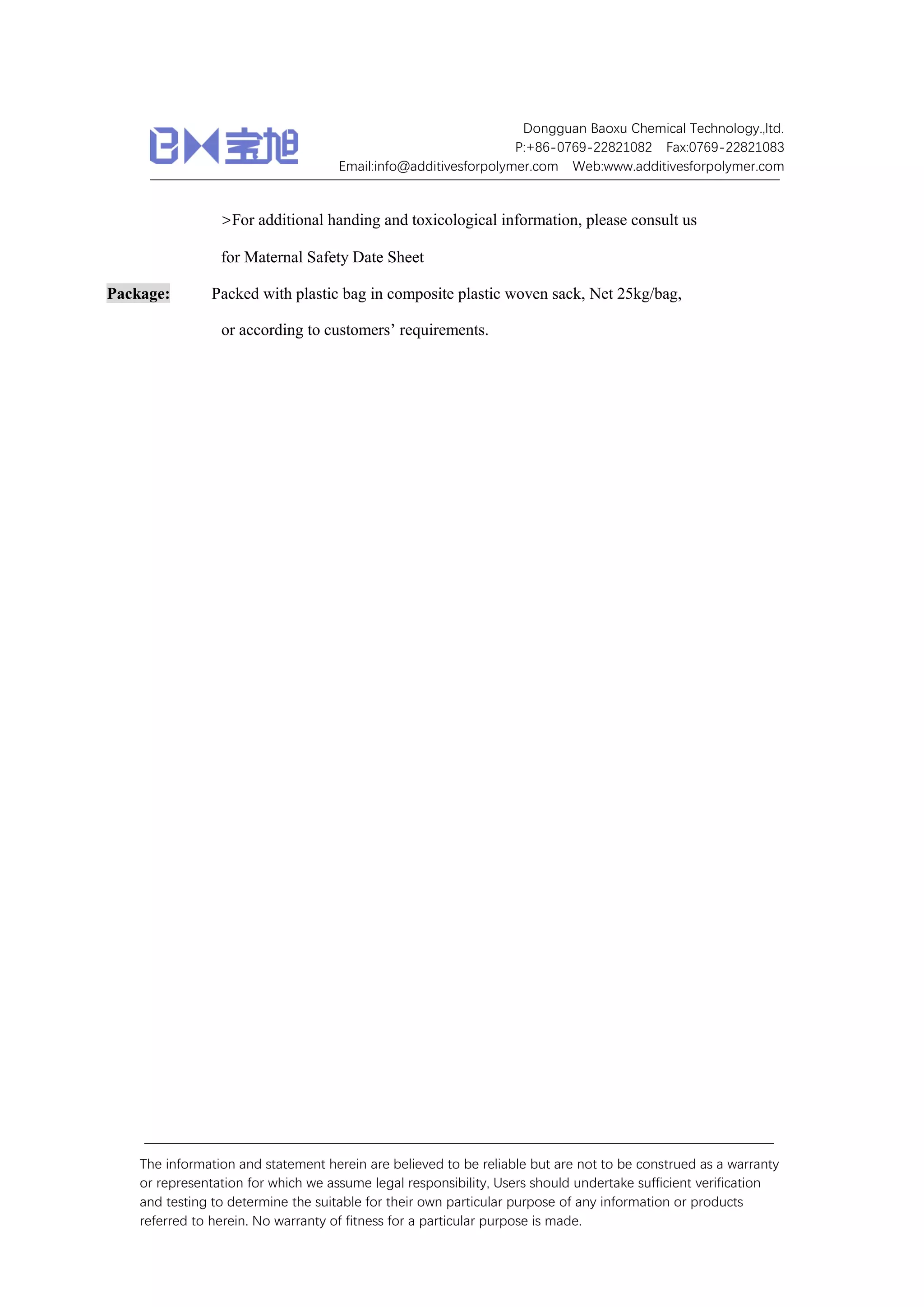 Antioxidant b225 irganox b225 tds baoxu chemical additivesforpolymer | PDF