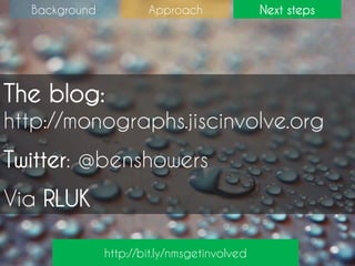 National Monograph Strategy - Ben Showers | PPTX