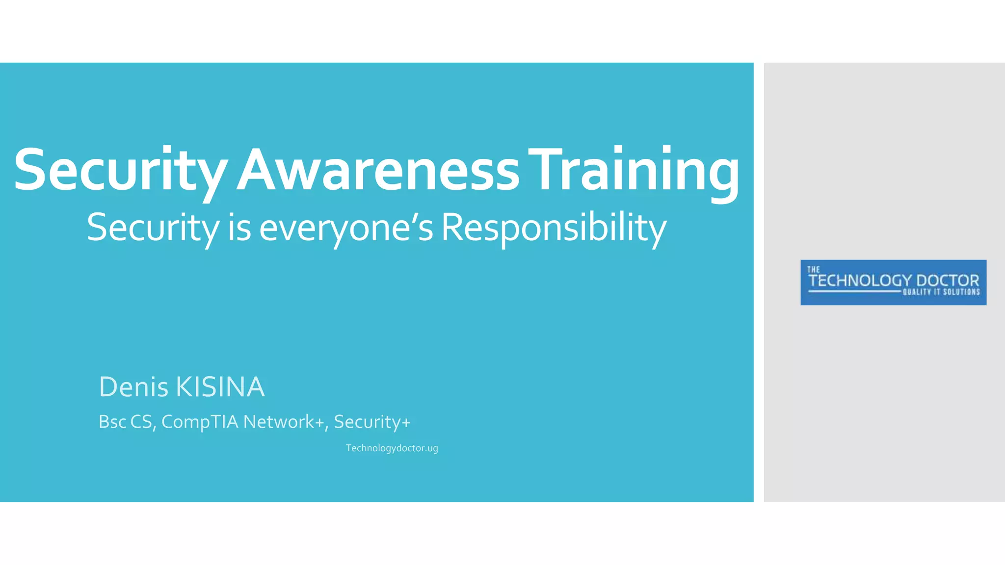 Employee Security Awareness Training | PPTX