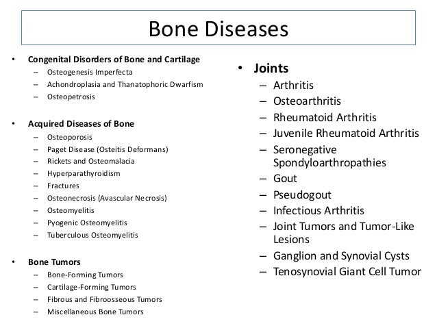 Introduction To Common Bone Disorders 25D