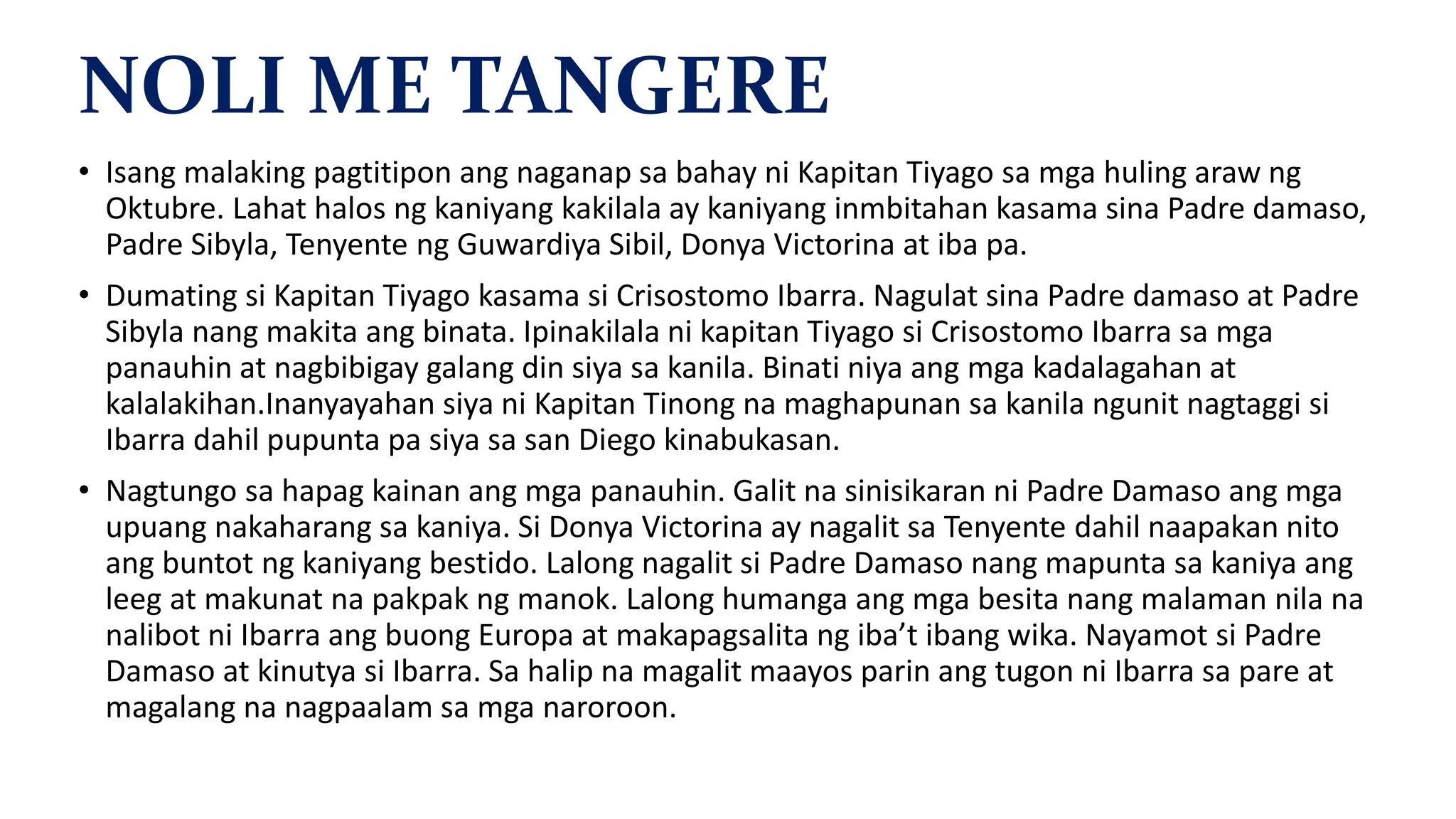 Tauhan sa Noli me Tangere at ang mga ganap o ginagampanan nila | PPTX