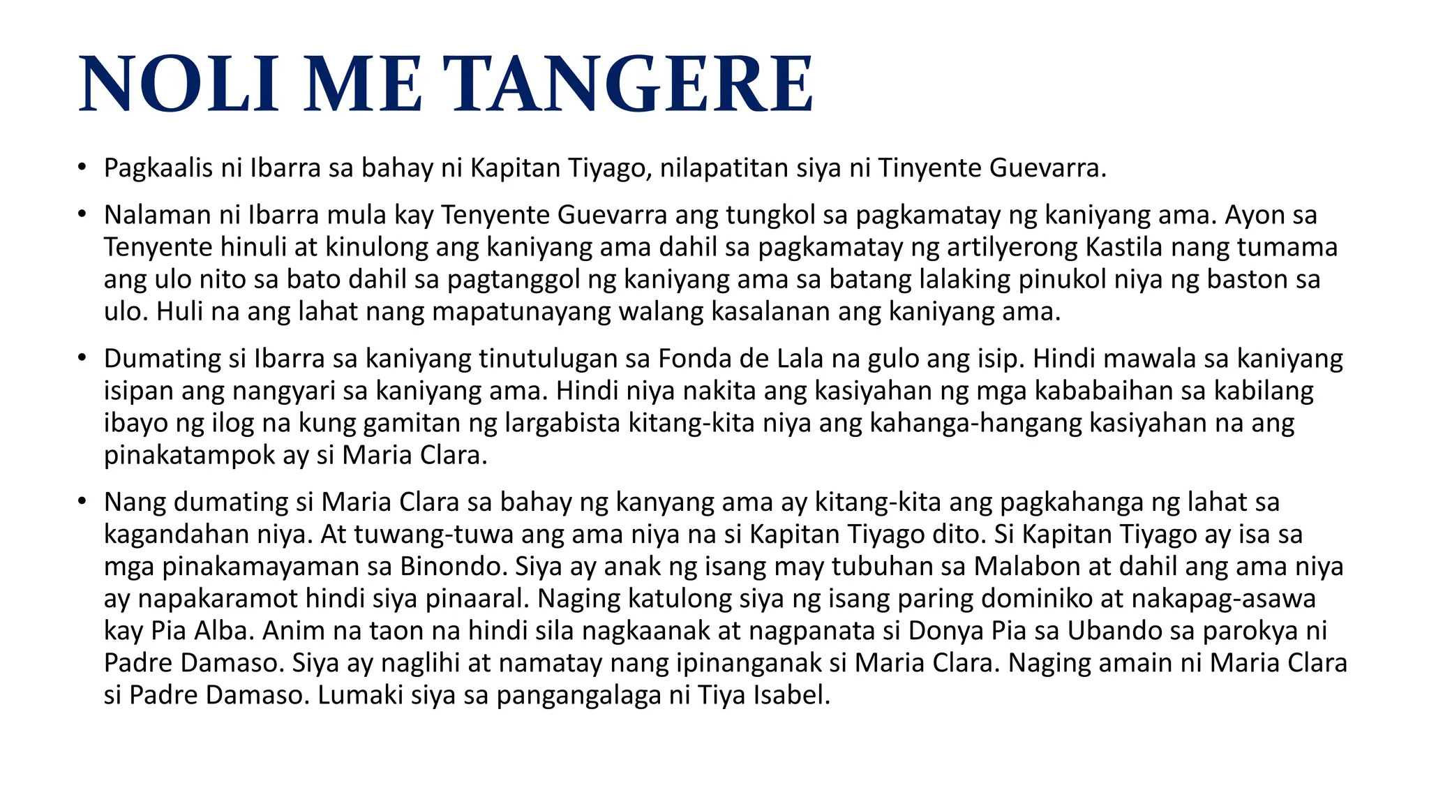 Tauhan sa Noli me Tangere at ang mga ganap o ginagampanan nila | PPTX