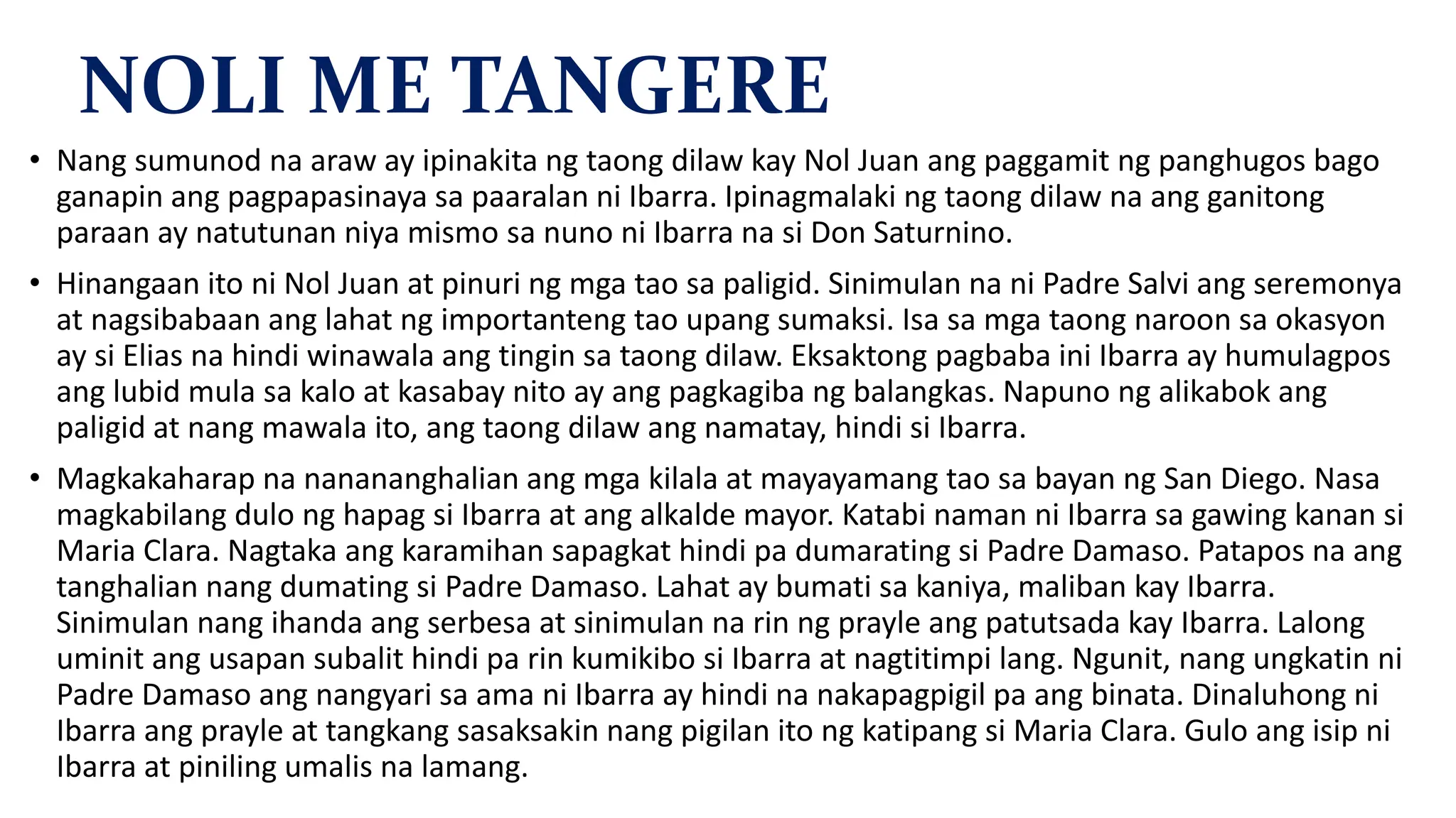 Tauhan sa Noli me Tangere at ang mga ganap o ginagampanan nila | PPTX