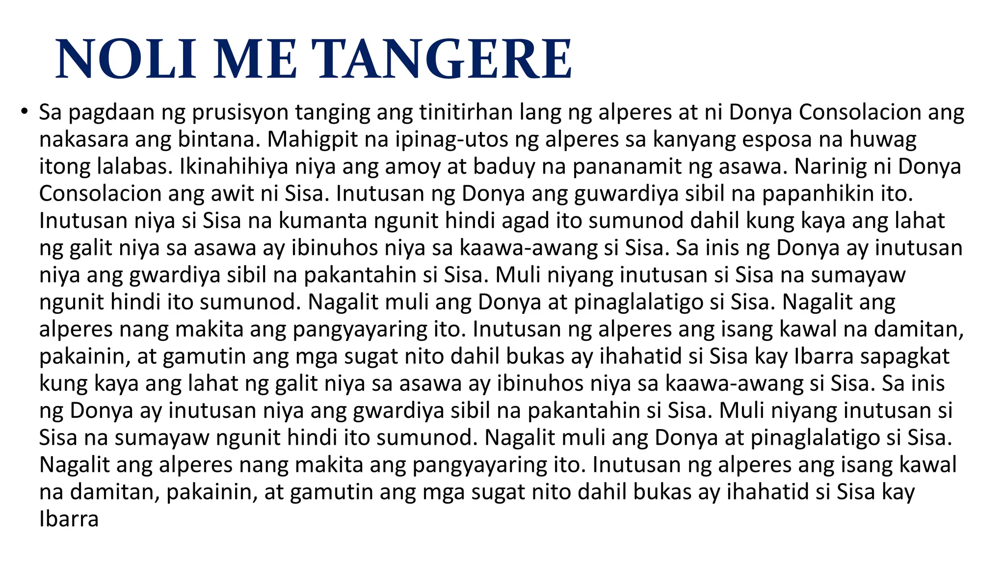 Tauhan sa Noli me Tangere at ang mga ganap o ginagampanan nila | PPTX