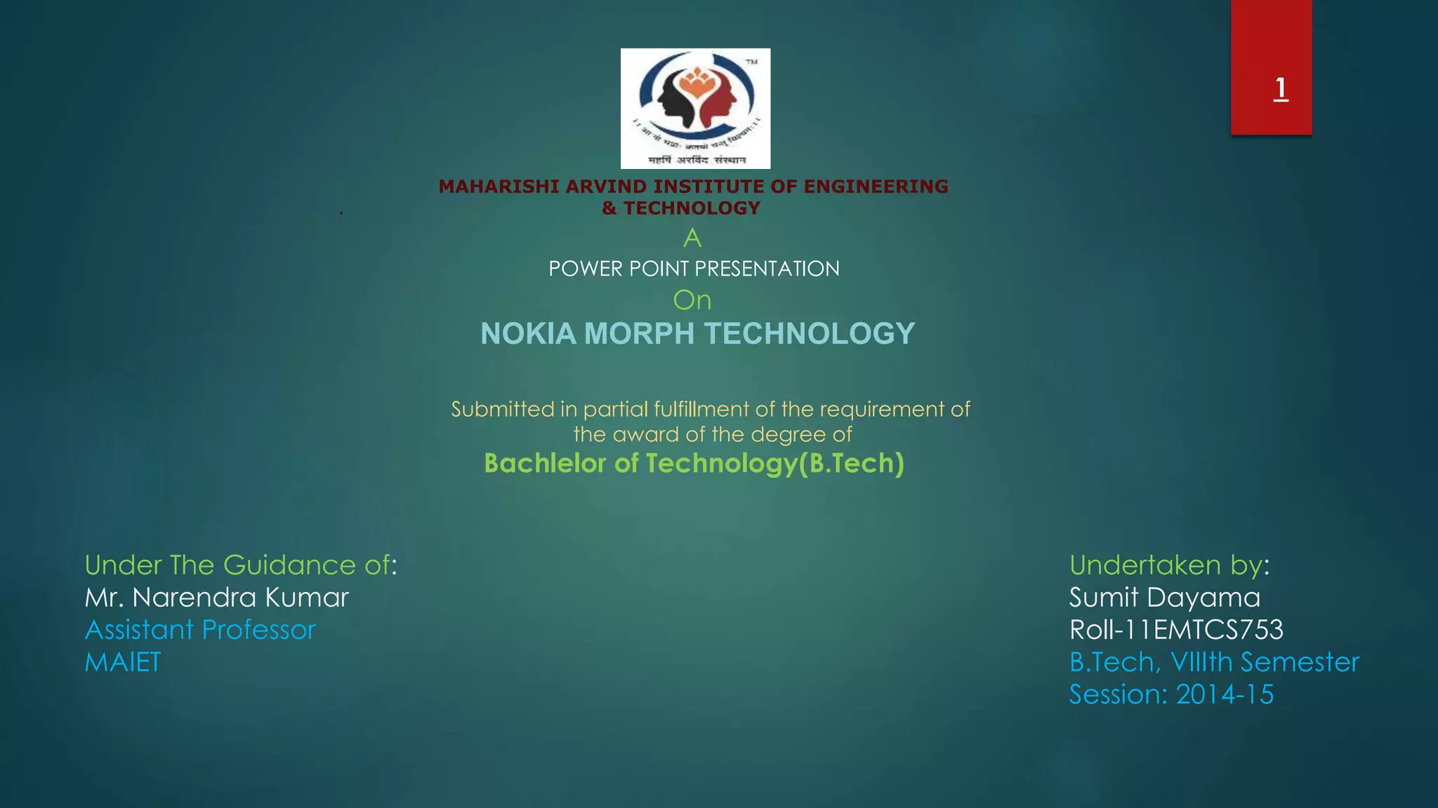 Nokia Morph Technology | PPT