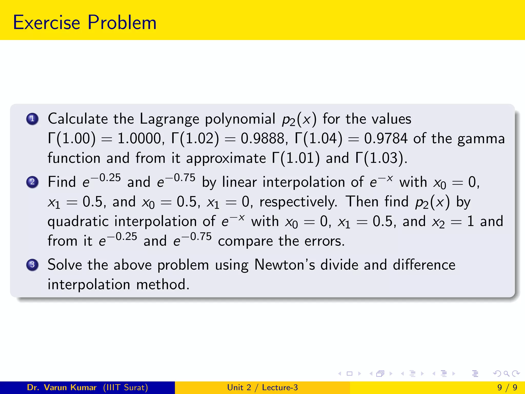 Newton's Forward/Backward Difference Interpolation | PDF