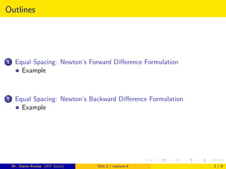 Newton's Forward/Backward Difference Interpolation | PDF