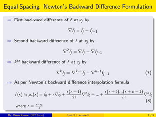 Newton's Forward/Backward Difference Interpolation | PDF
