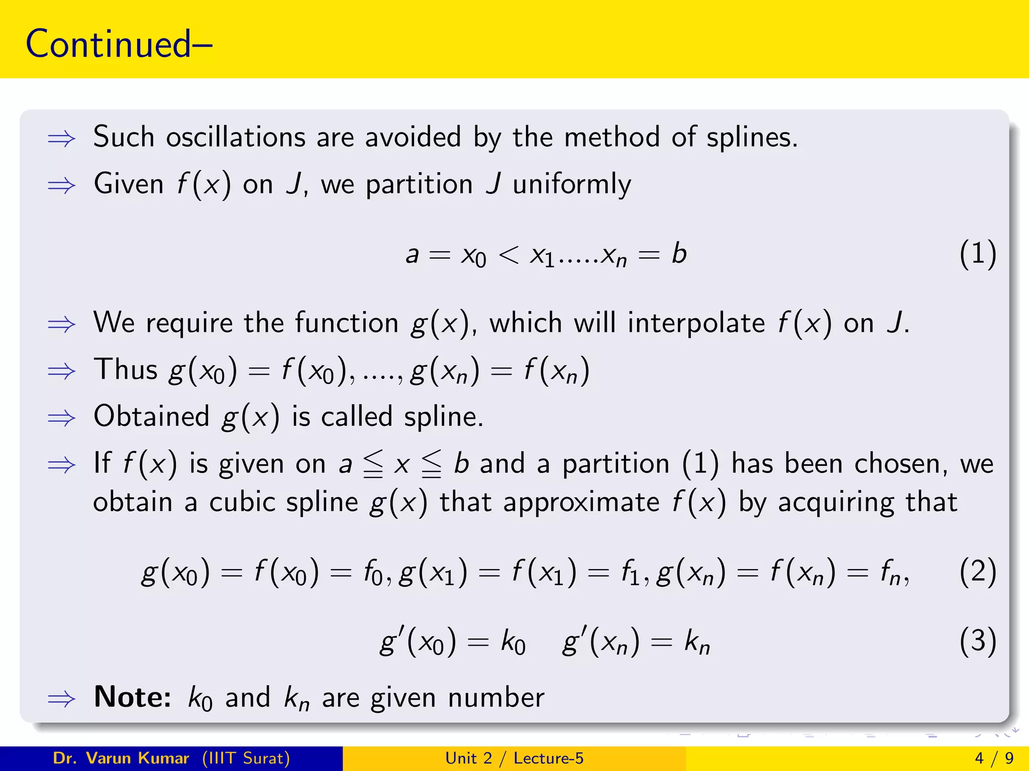 Cubic Spline Interpolation | PPT Cubic Spline Interpolation | PPT