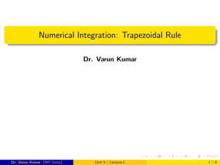 Numerical Integration: Trapezoidal Rule | PDF