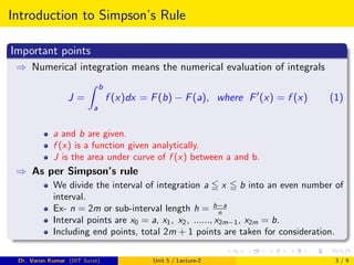 Simpson's rule of integration | PDF