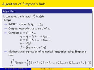 Simpson's rule of integration | PDF