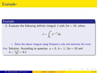 Simpson's rule of integration | PDF
