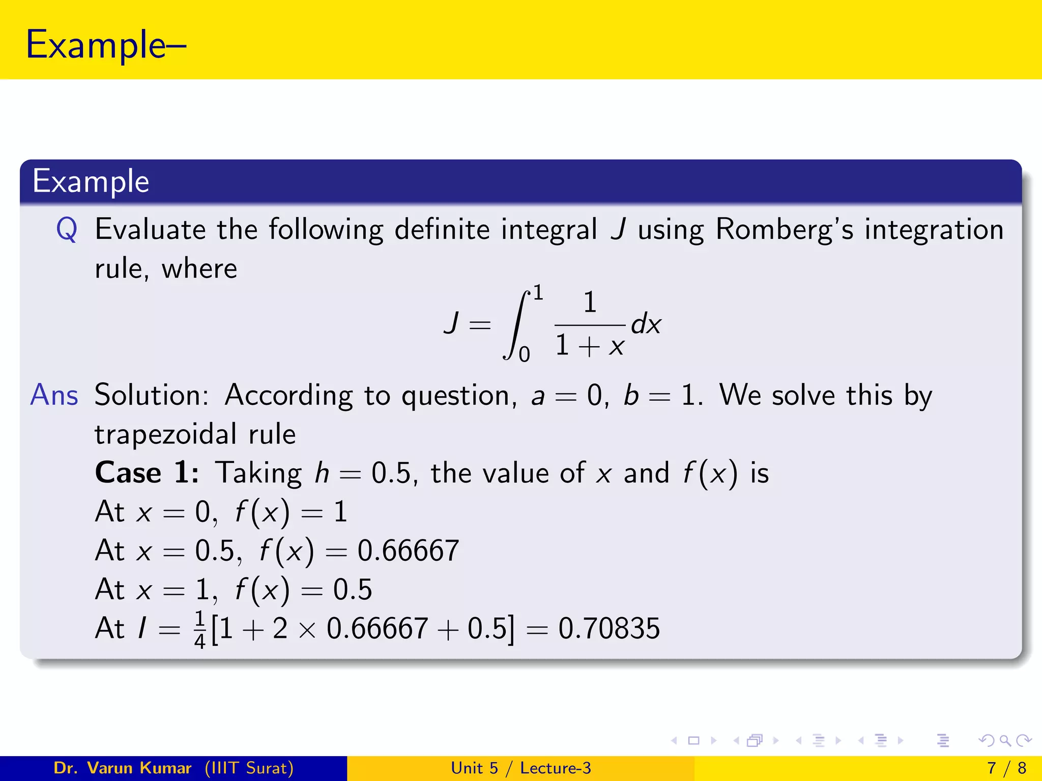 Romberg's Integration | PDF
