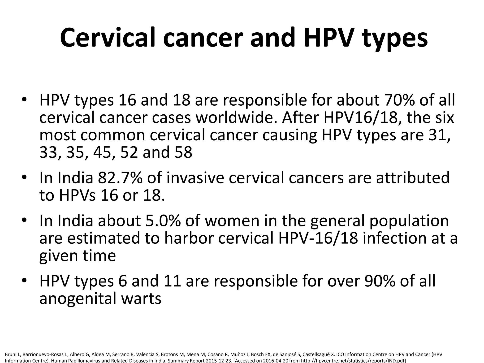 Cervical Cancer Prevention UPDATE ON H.P.V. vaccination | PDF