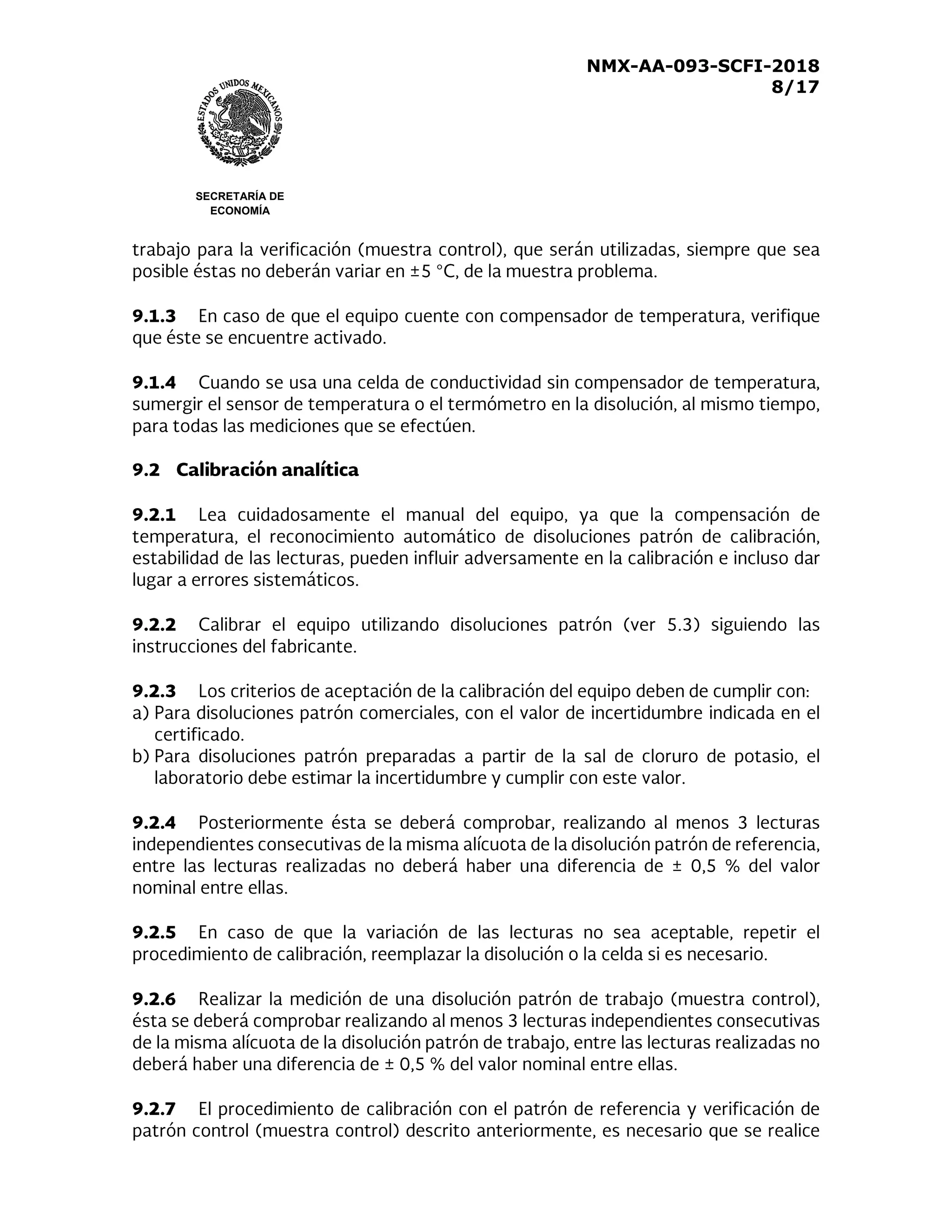 Nmx aa-093-scfi-2018 | PDF