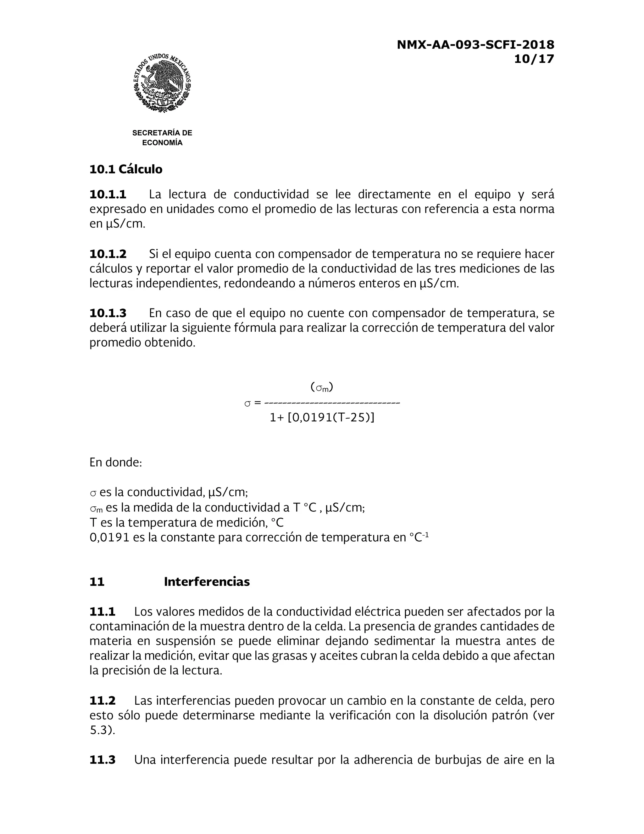 Nmx aa-093-scfi-2018 | PDF