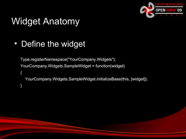 Using And Extending The DotNetNuke Widget Framework | PPT