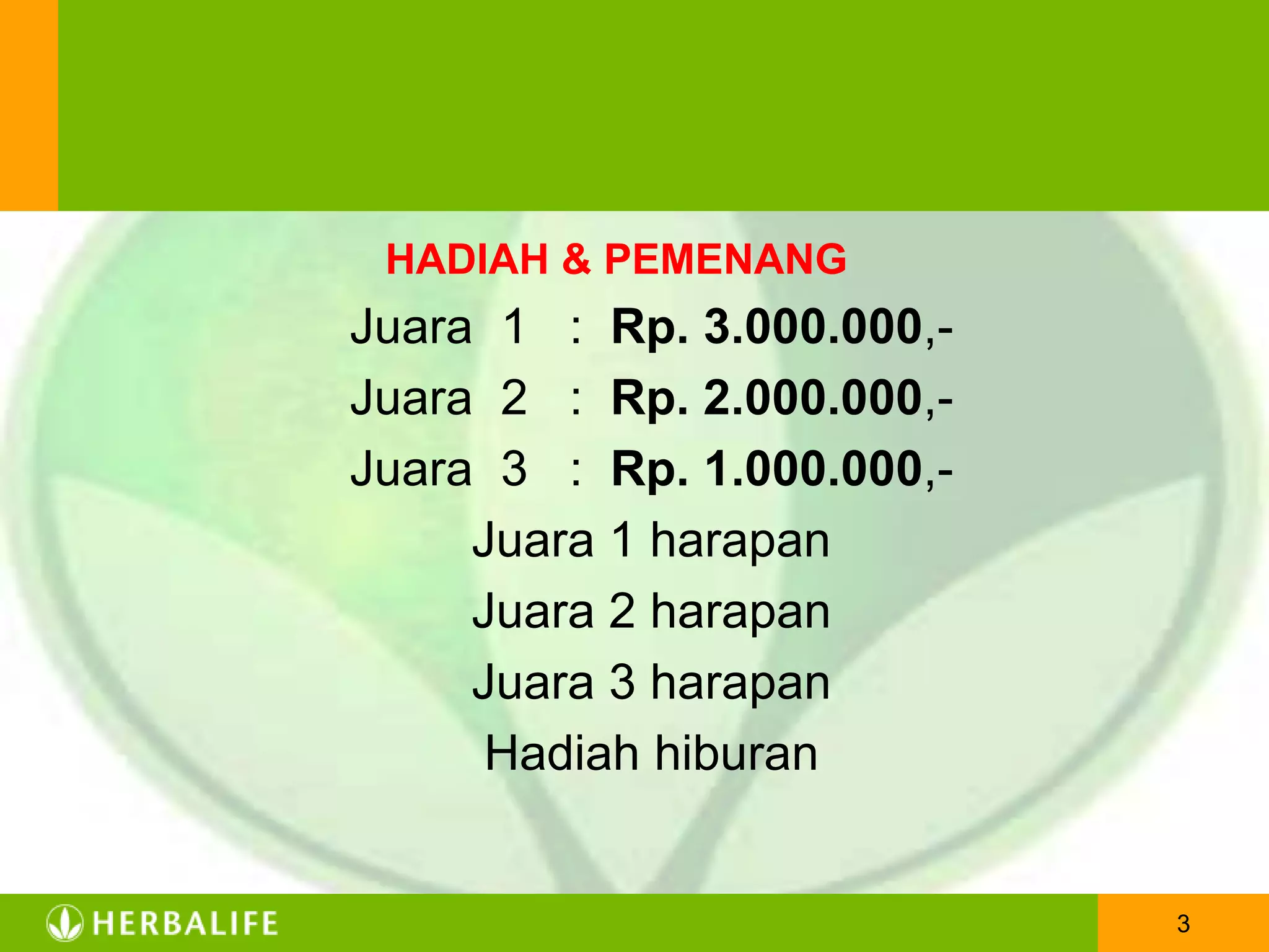 LOMBA TURUN BERAT BADAN | PPTX