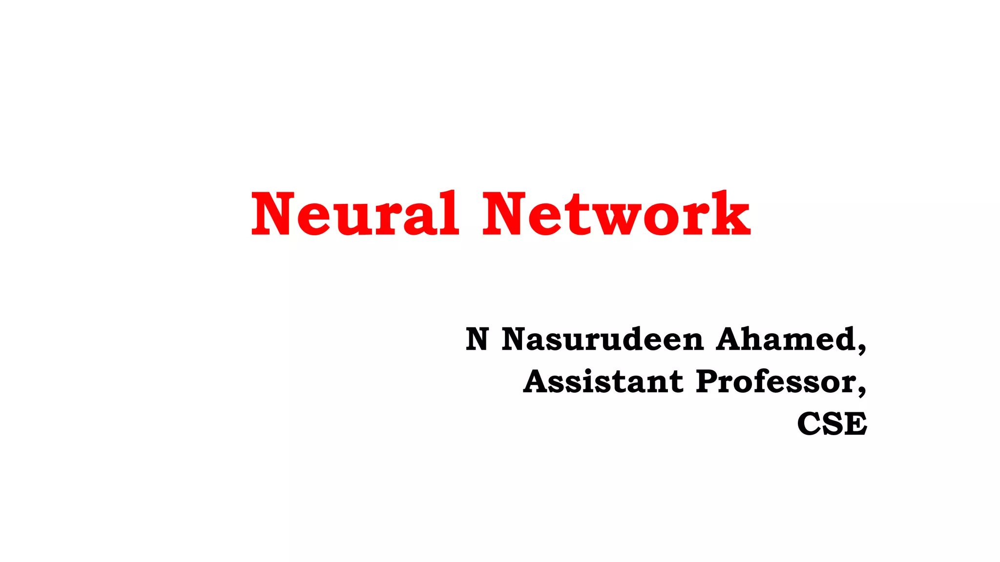 Introduction To Neural Network | PPT