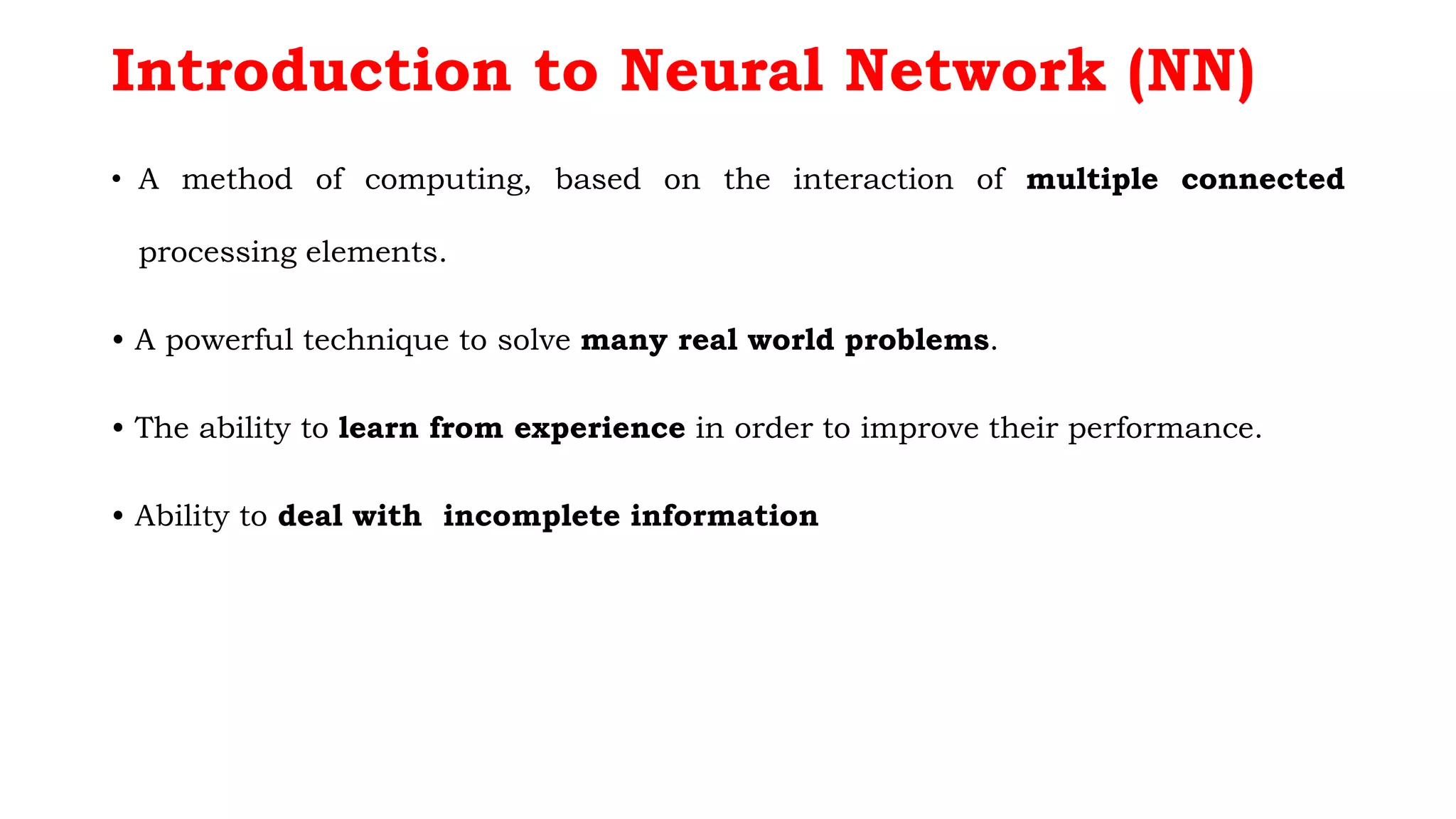 Introduction To Neural Network | PPTX