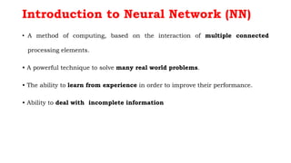 Introduction To Neural Network | PPT