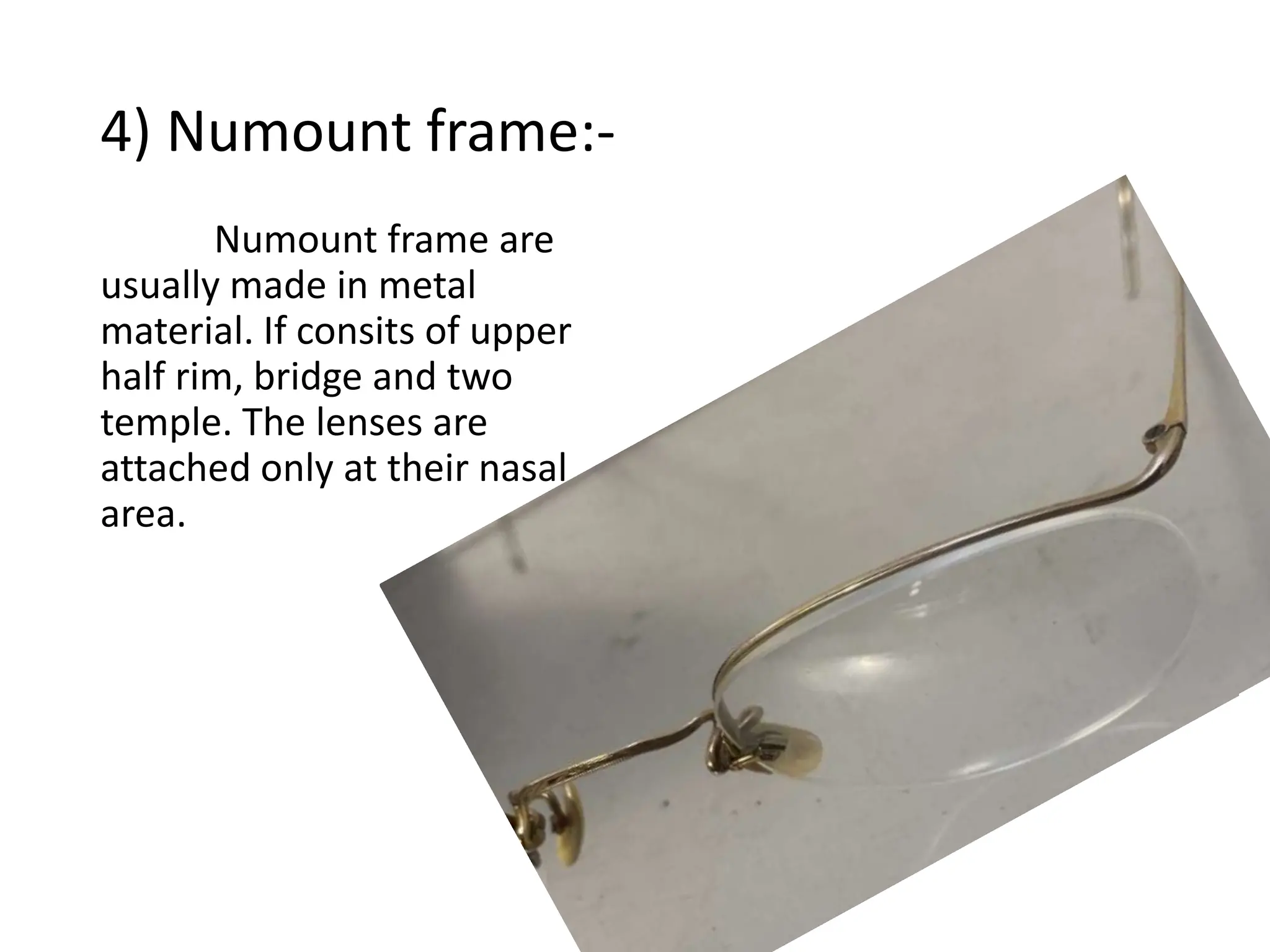 Spectacle Frame parts & types | PPTX