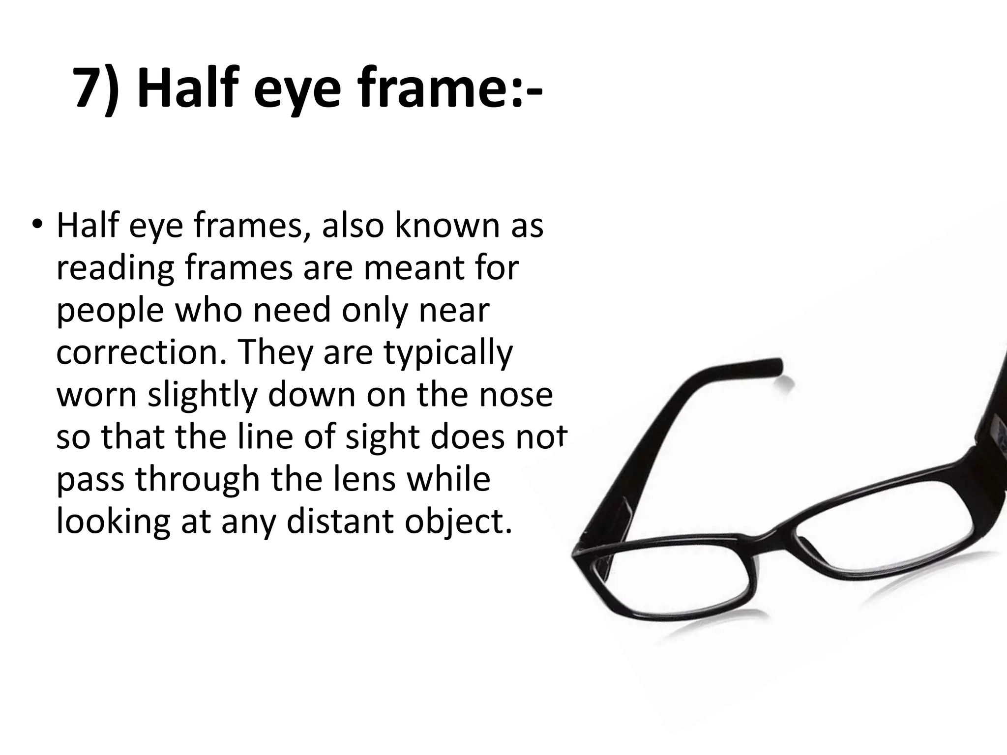 Spectacle Frame parts & types | PPTX