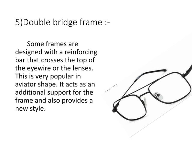 Spectacle Frame parts & types | PPTX