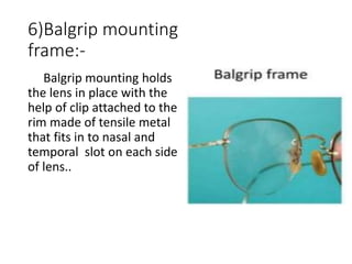 Spectacle Frame parts & types | PPTX