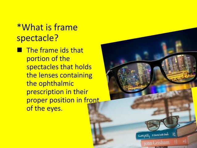 Spectacle Frame parts & types | PPTX