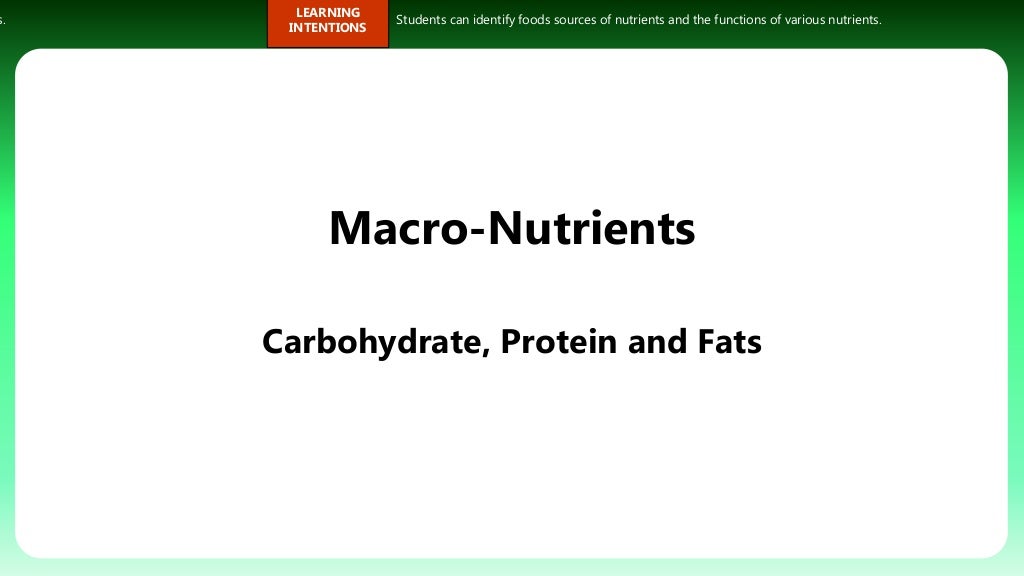 Macro-nutrients | PPTX